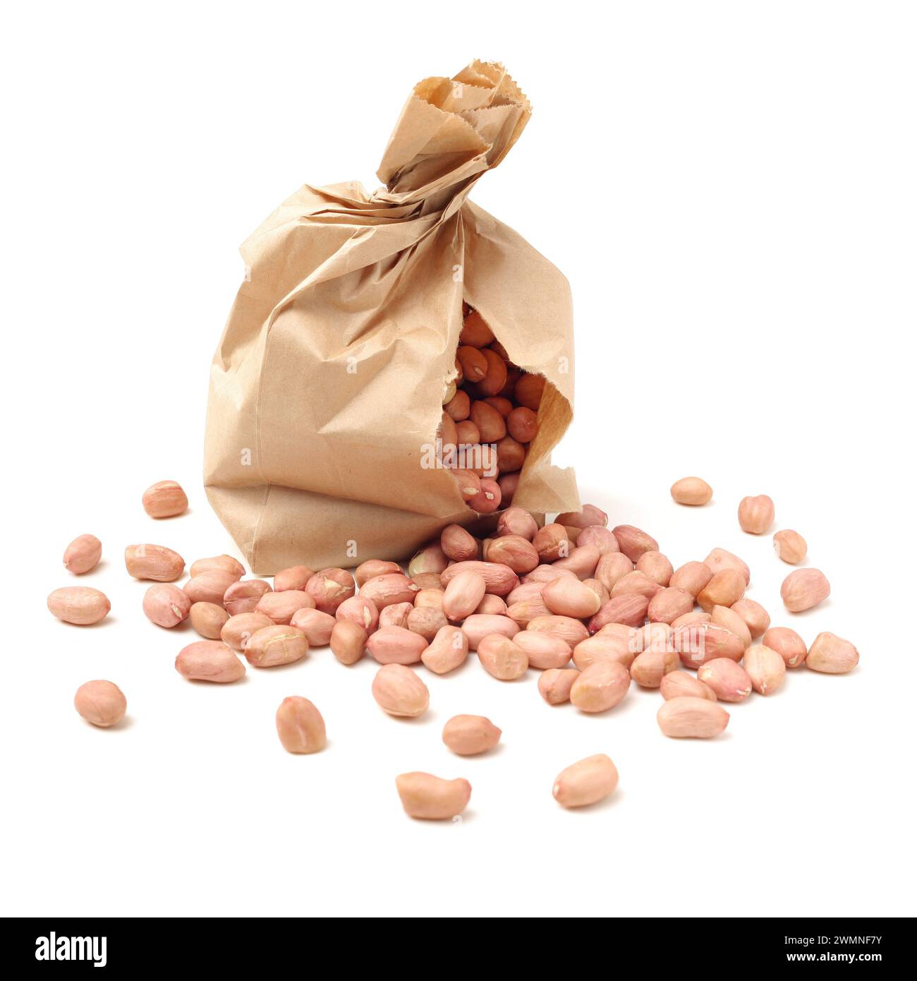 Peanut kernel isolated on white background Stock Photo - Alamy