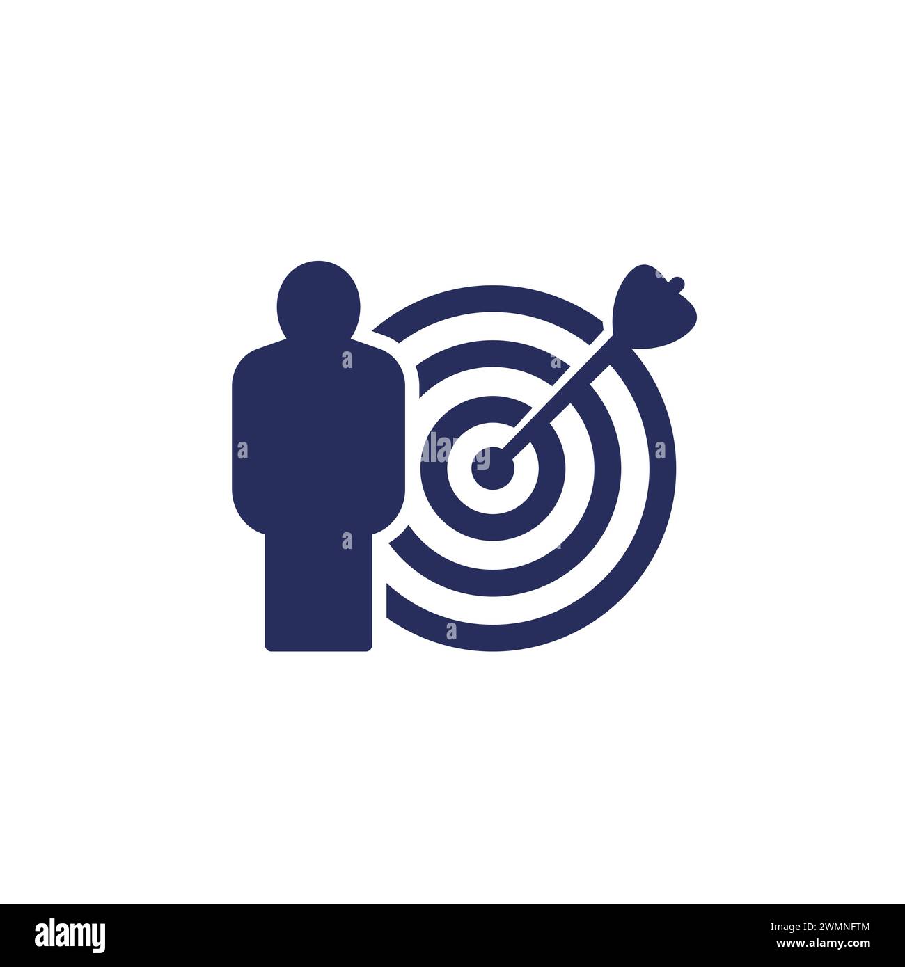 personal goal icon on white Stock Vector Image & Art - Alamy