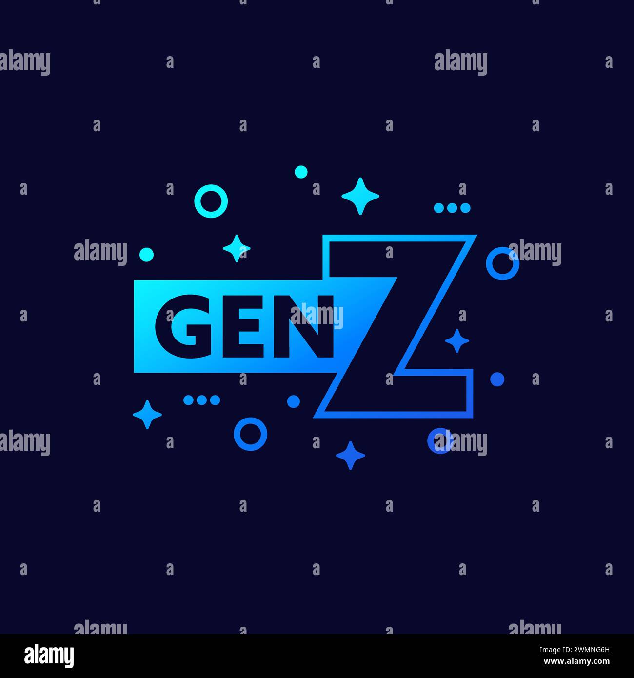 Gen Z Text Stock Vector Images Alamy
