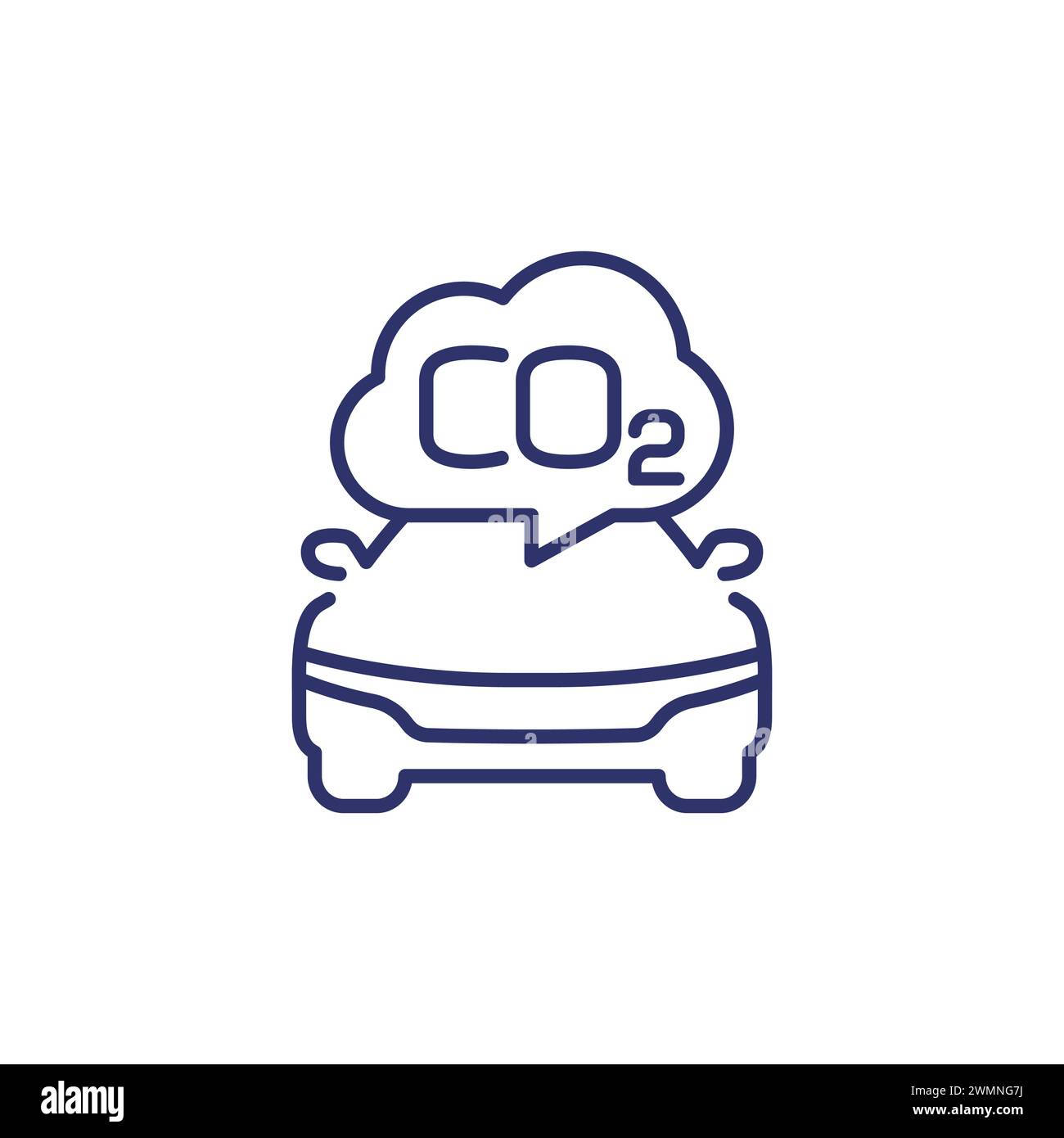 carbon emissions of a car line icon Stock Vector Image & Art - Alamy