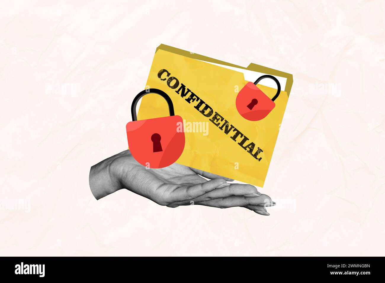 Composite creative art collage of hand transfer secret files folder ... Composite creative art collage of hand transfer secret files folder ...