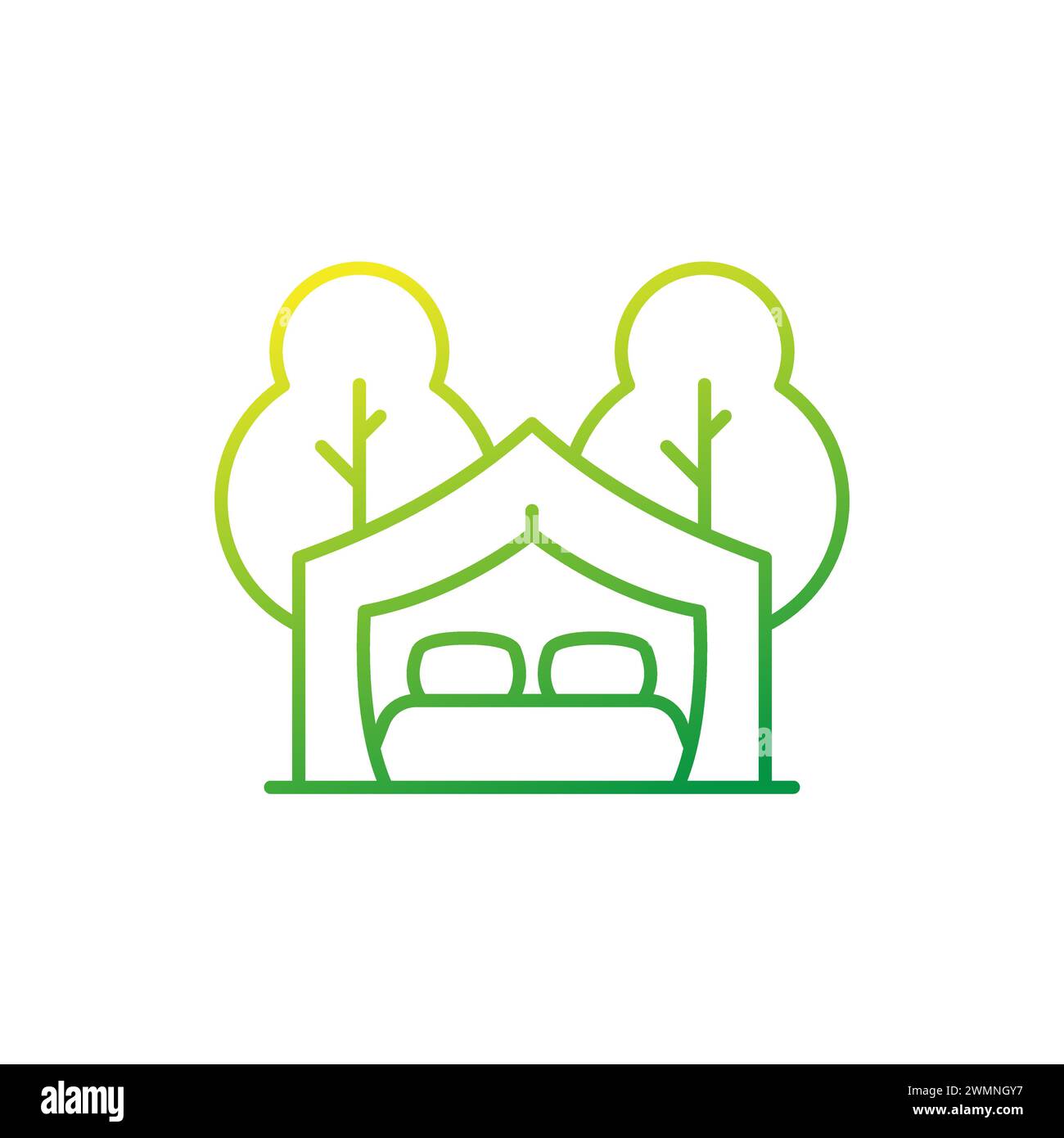 Glamping tent isolated Cut Out Stock Images & Pictures - Alamy