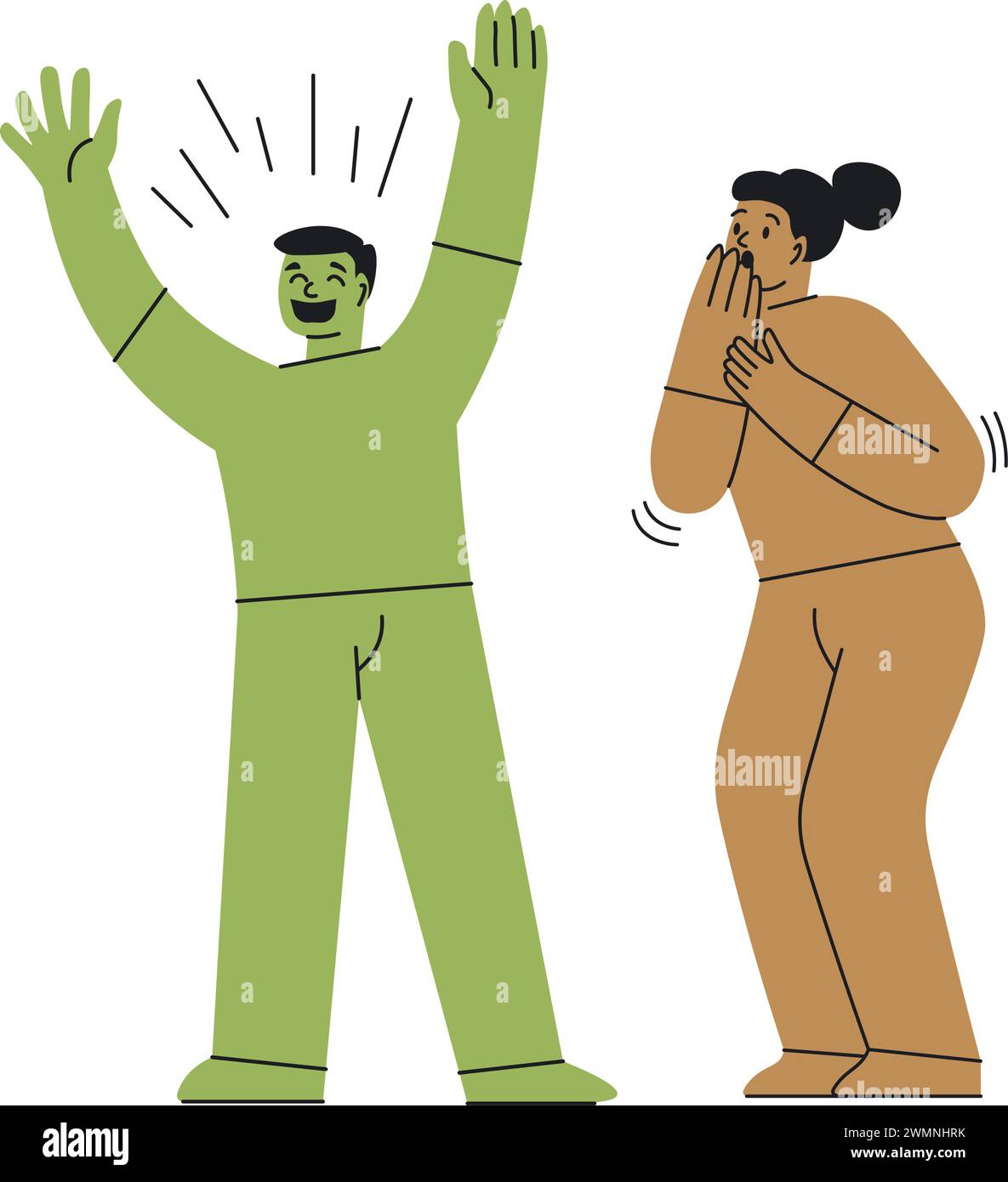 Vector Characters in Emotional Gestures Stock Vector Image & Art - Alamy