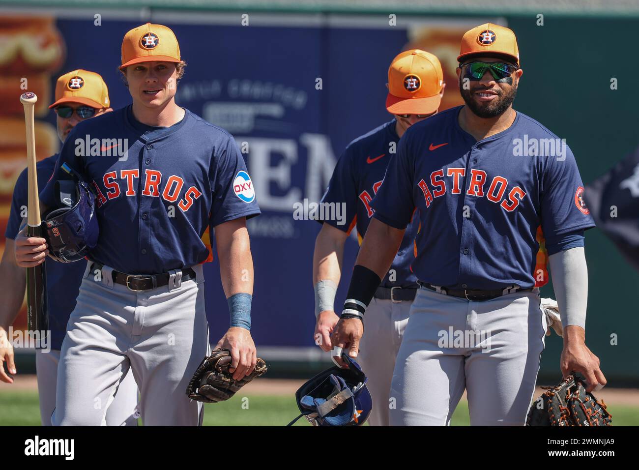 Lakeland FL USA; Houston Astros center fielder Jake Meyers (6) and ...