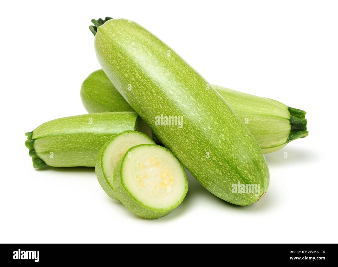 zucchini courgette isolated on white background Stock Photo - Alamy