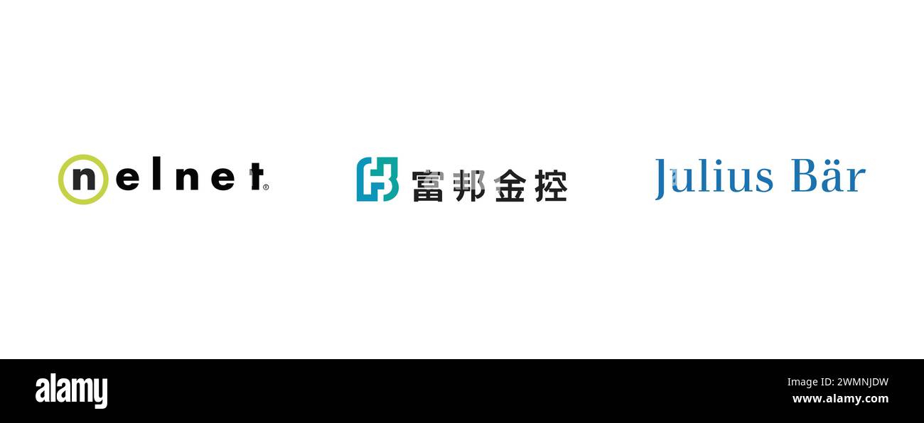 Fubon Financial, Julius Baer, Nelnet. vector illustration isolated on ...