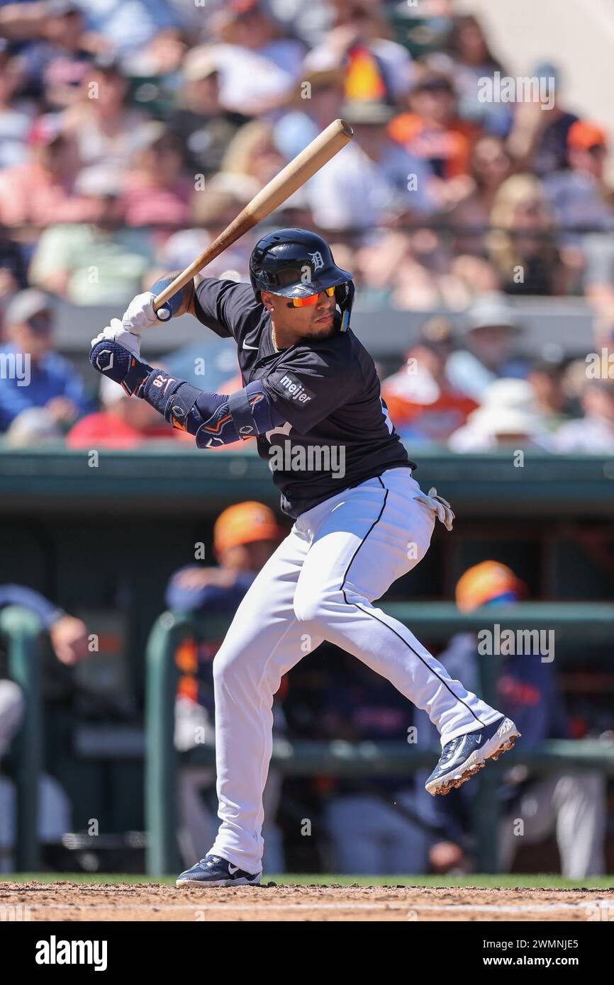 Lakeland FL USA; Detroit Tigers shortstop Javier Baez (28) at bat ...