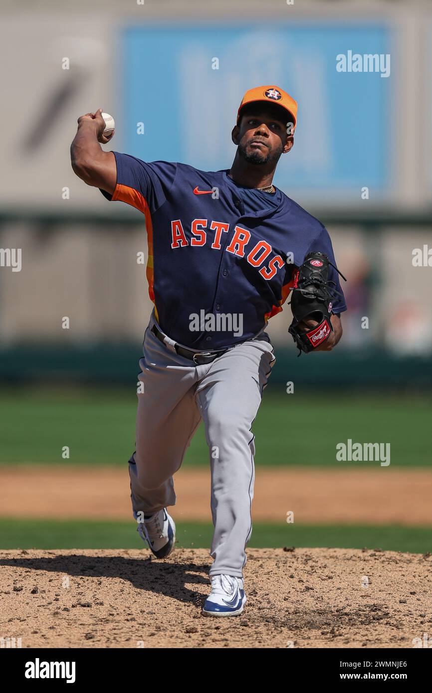 Lakeland FL USA; Houston Astros relief pitcher Oliver Ortega (63 ...