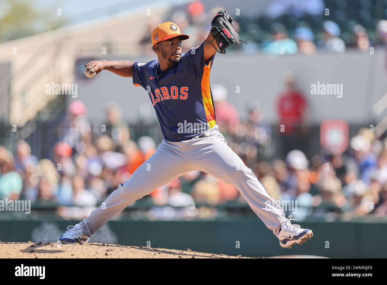 Lakeland FL USA; Houston Astros relief pitcher Oliver Ortega (63 ...