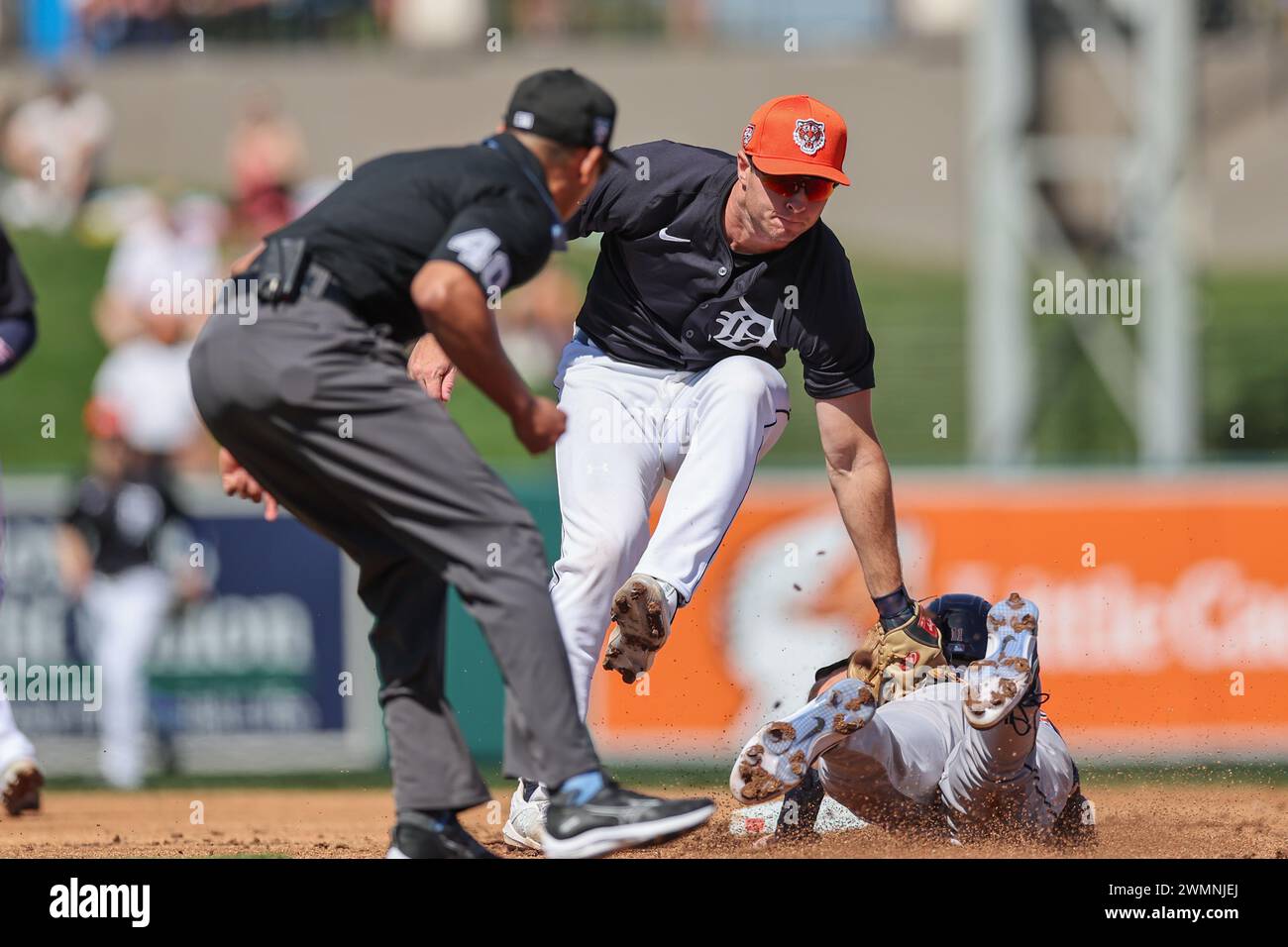 Lakeland Fl Usa Detroit Tigers Second Baseman Colt Keith 33 Tags Out