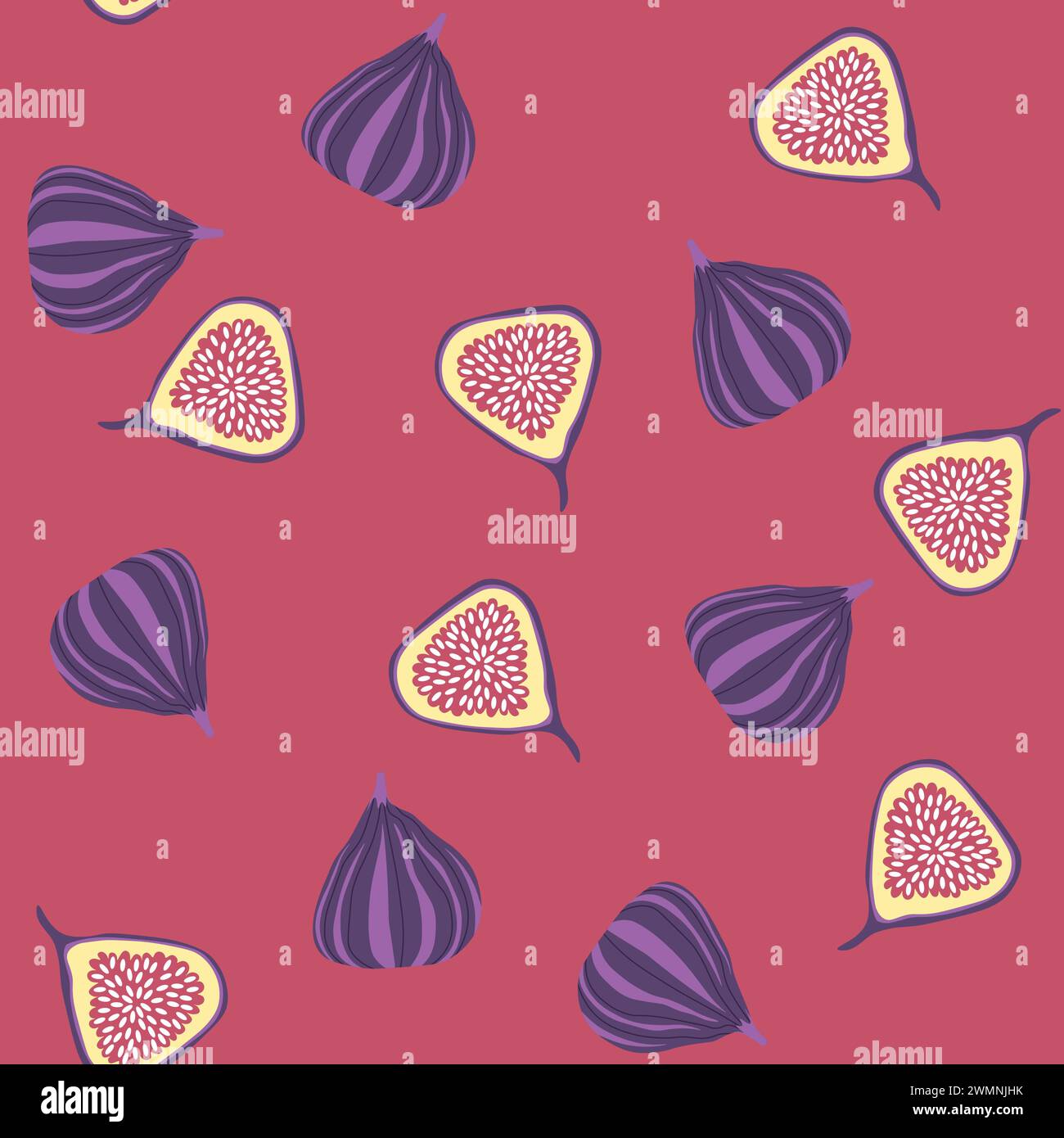 Seamless purple fig pattern Stock Vector Images - Alamy