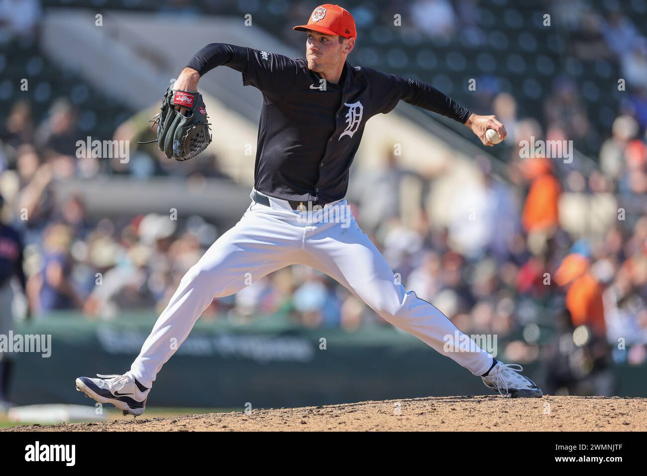Lakeland FL USA; Detroit Tigers pitcher Joey Wentz (43) delivers a ...