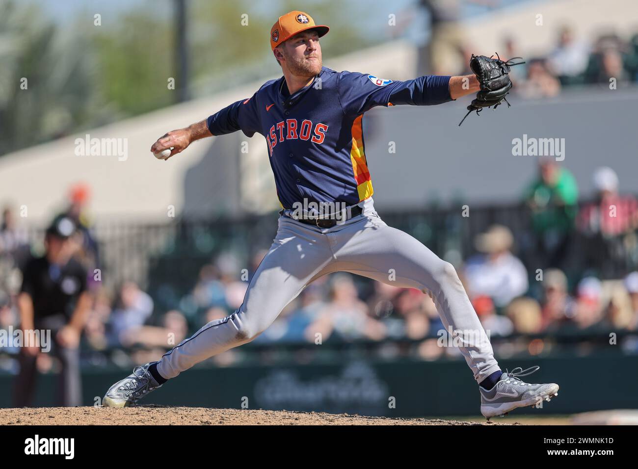 Lakeland FL USA; Houston Astros pitcher Tyler Guilfoil (90) delivers a ...