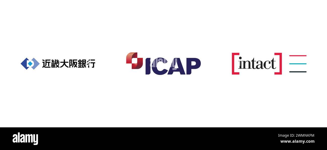 Kinki Osaka Bank, Intact Financial, ICAP . vector illustration isolated ...