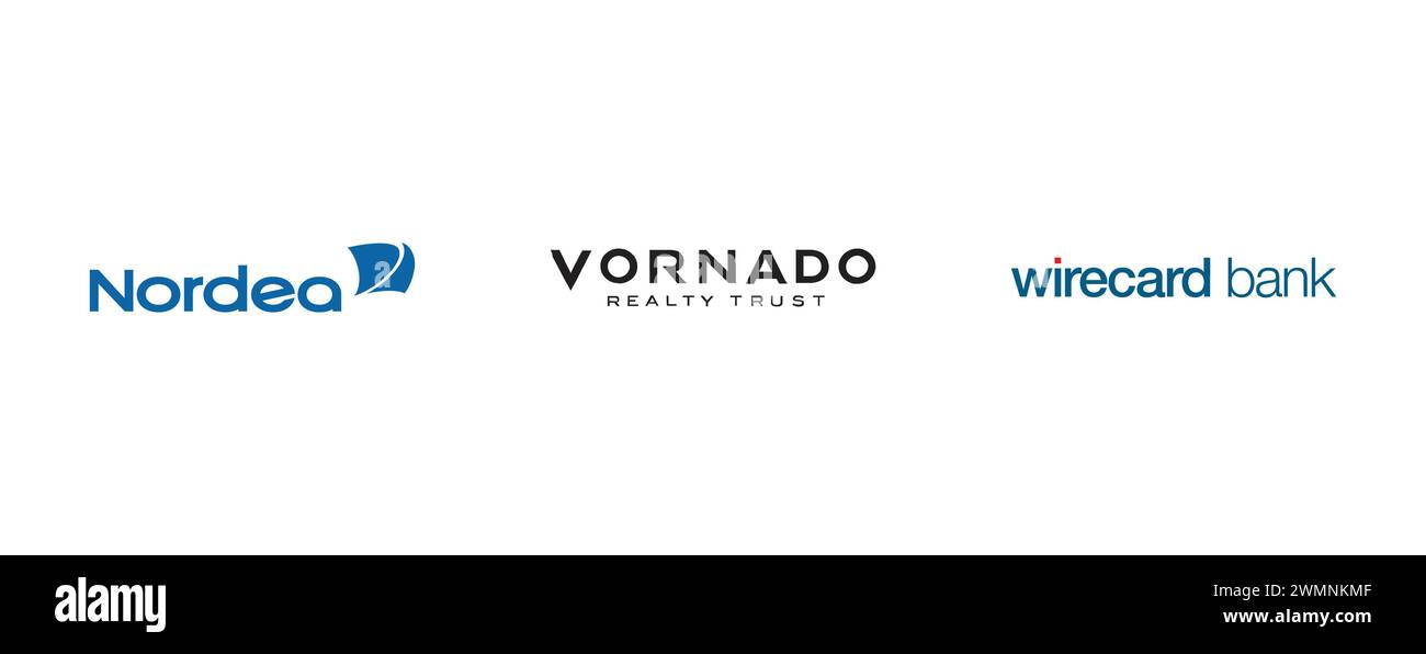 Nordea , Wirecard Bank, Vornado Realty Trust . vector illustration ...