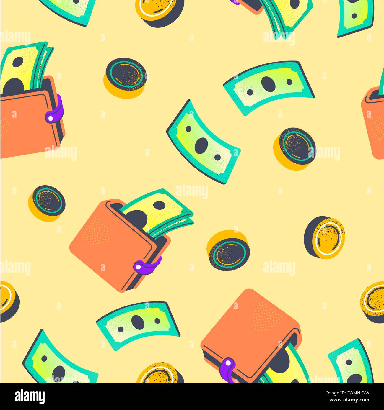 Currency in wallet Stock Vector Images - Alamy