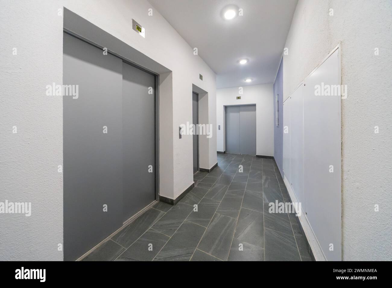 Interior of an apartment building entrance Stock Photo - Alamy