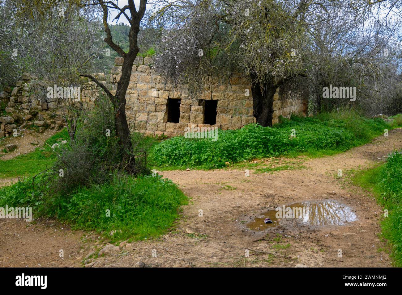 Khirbat Hanut - Ruins of the Khan. Remains of a 14th century roadside ...