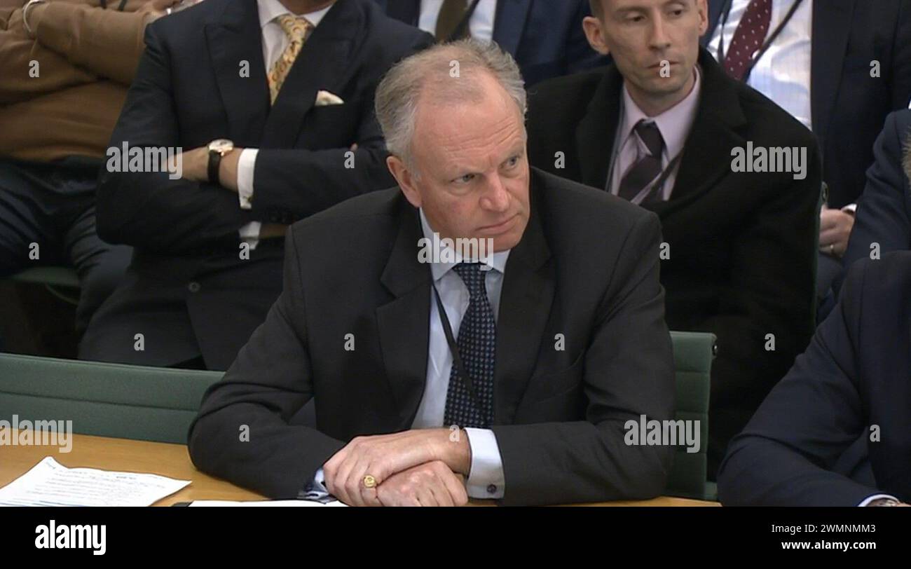 Post Office chief executive Nick Read , giving evidence to the Business ...