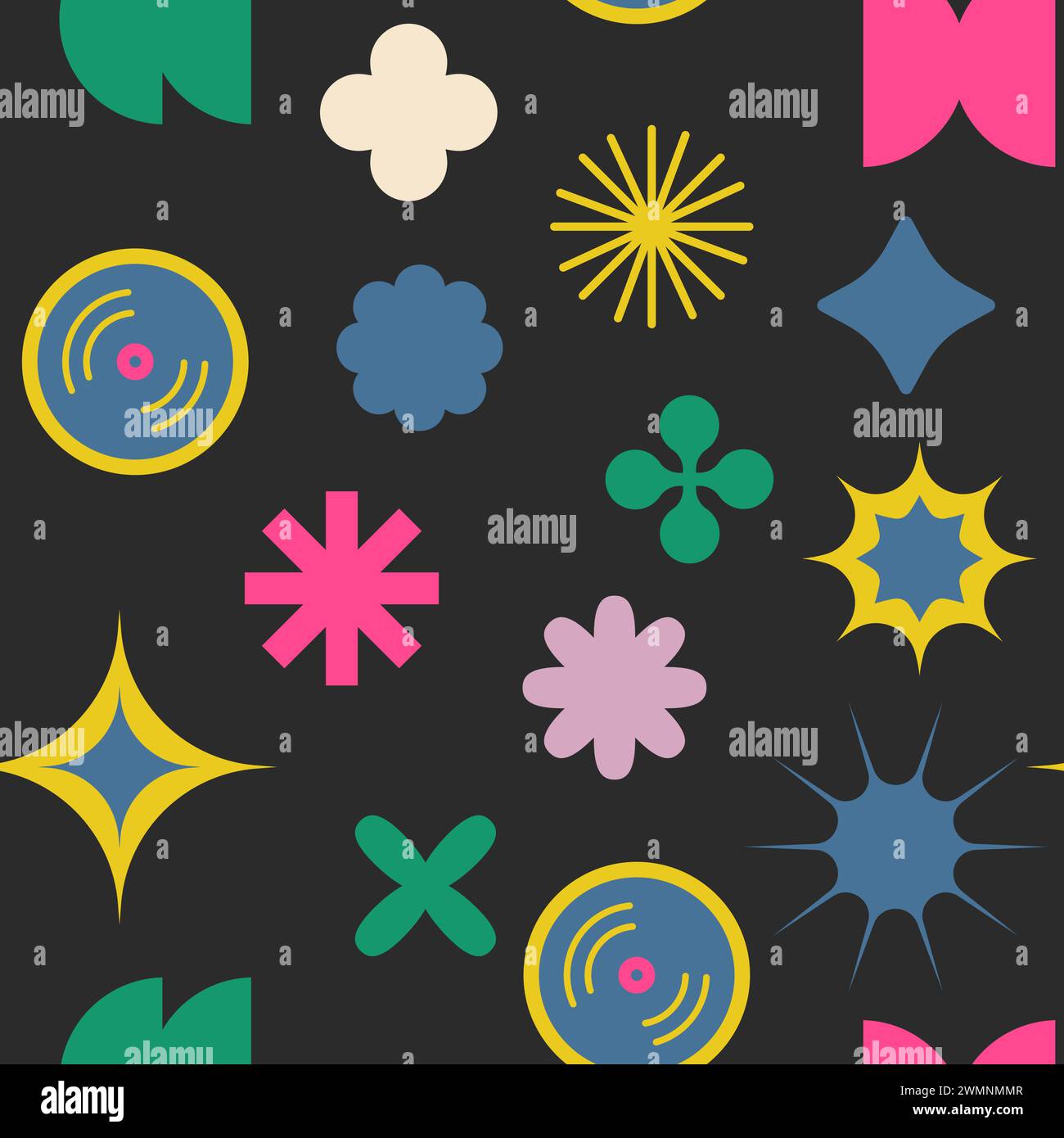 Bold Graphic Elements Retro Background Stock Vector Image & Art - Alamy
