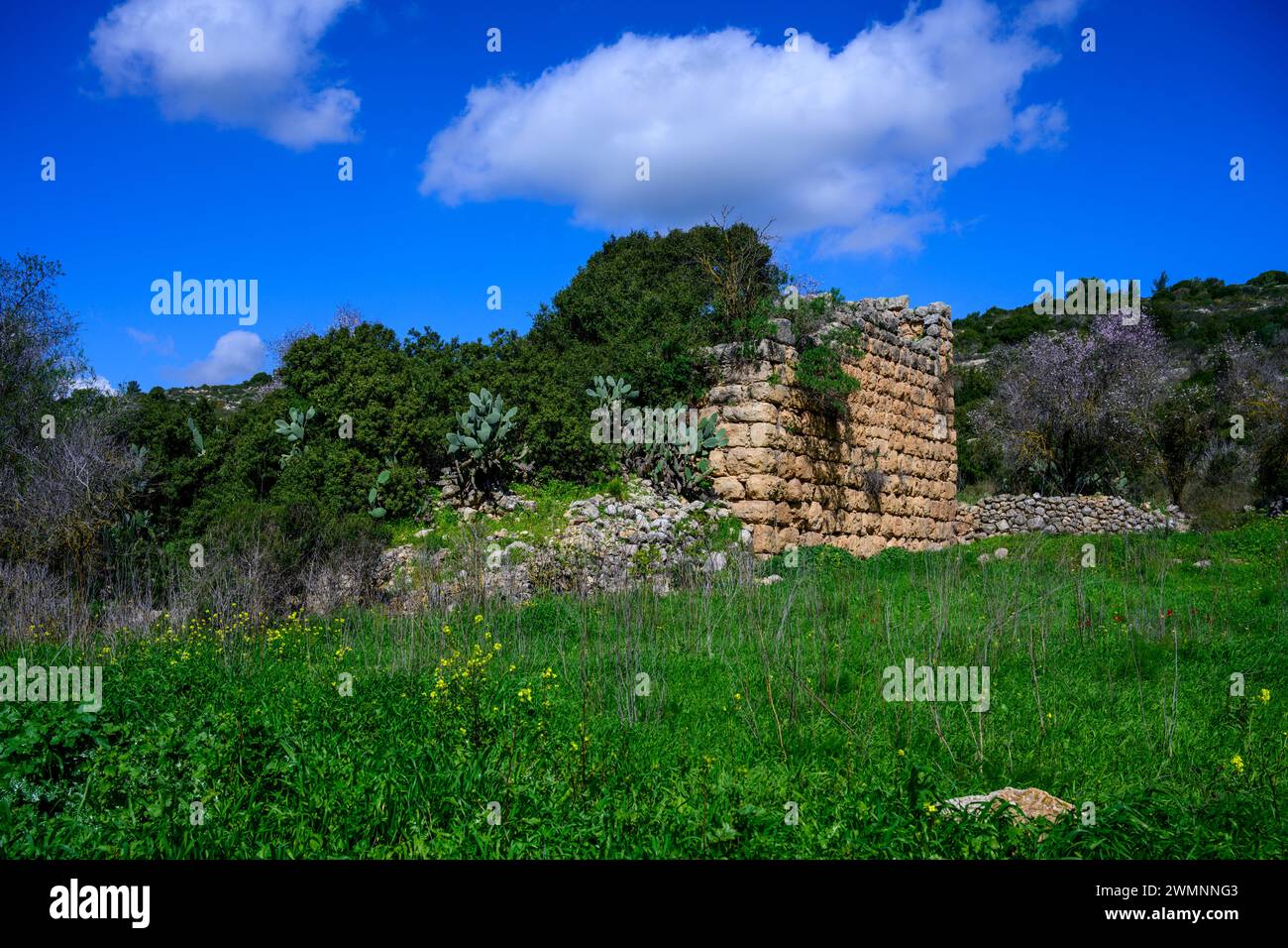 Khirbat Hanut - Ruins of the Khan. Remains of a 14th century roadside ...