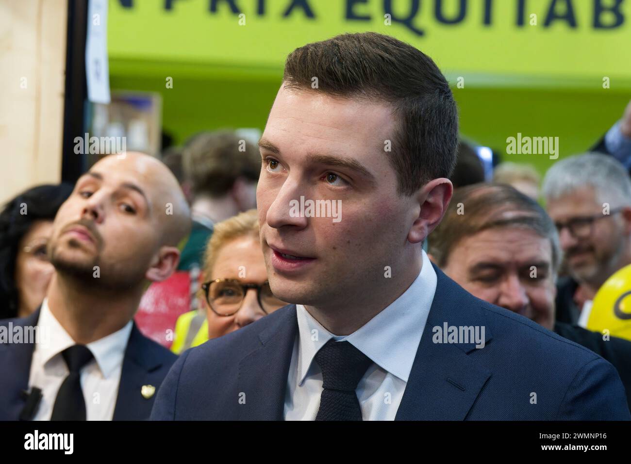 Paris, France. 24th Feb, 2024. Jordan Bardella, president of the ...