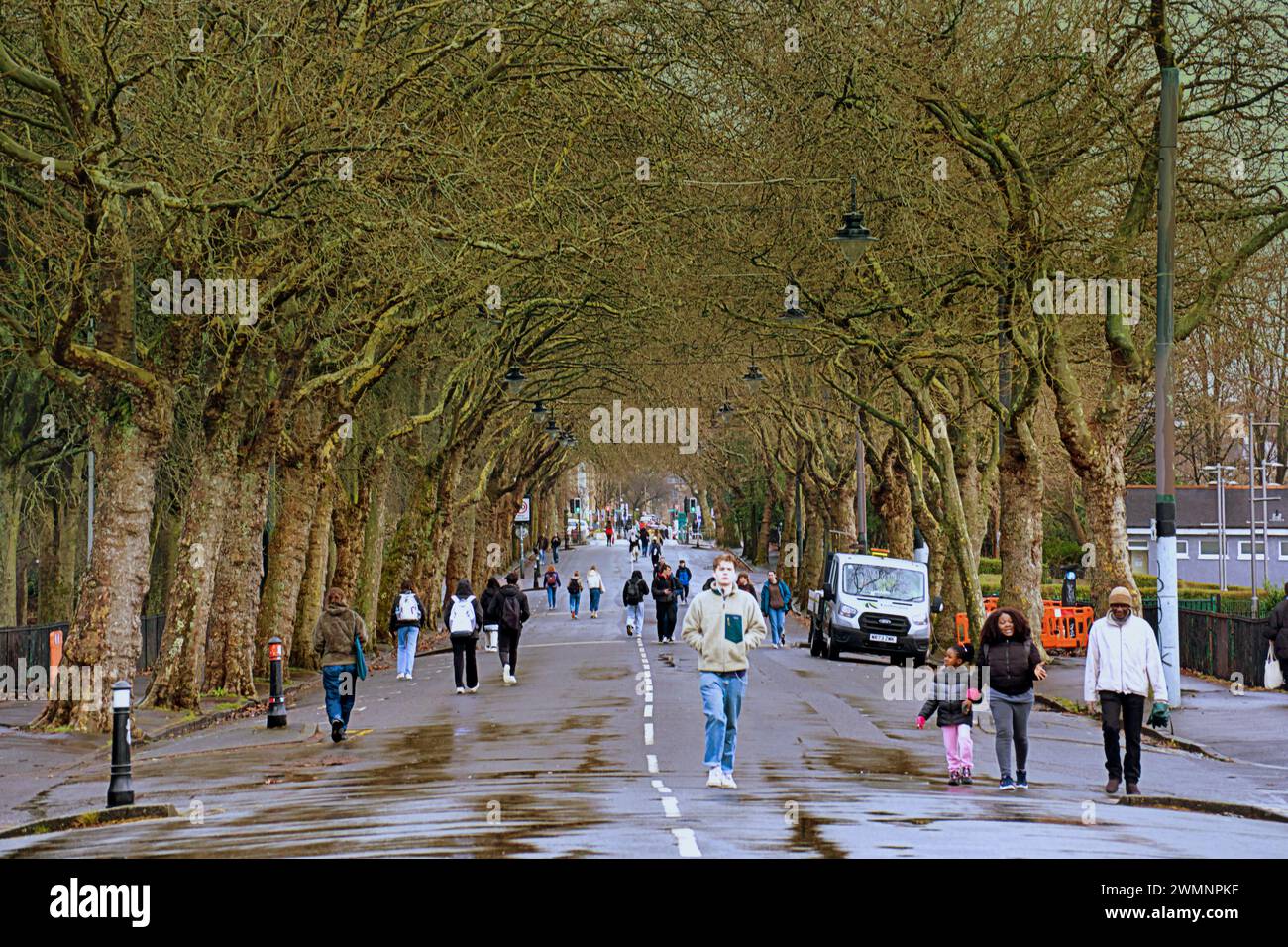 Glasgow, Scotland, UK. 27th February, 2024. UK Weather: Wet day saw ...