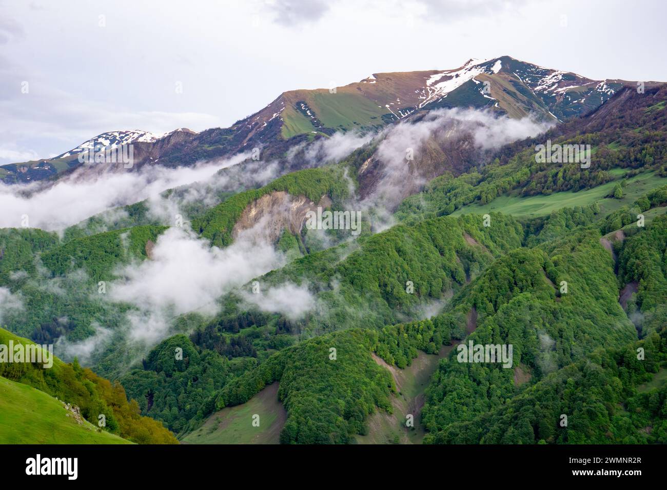 Lush Green mountains scenic view Georgian Landscape and wilderness ...