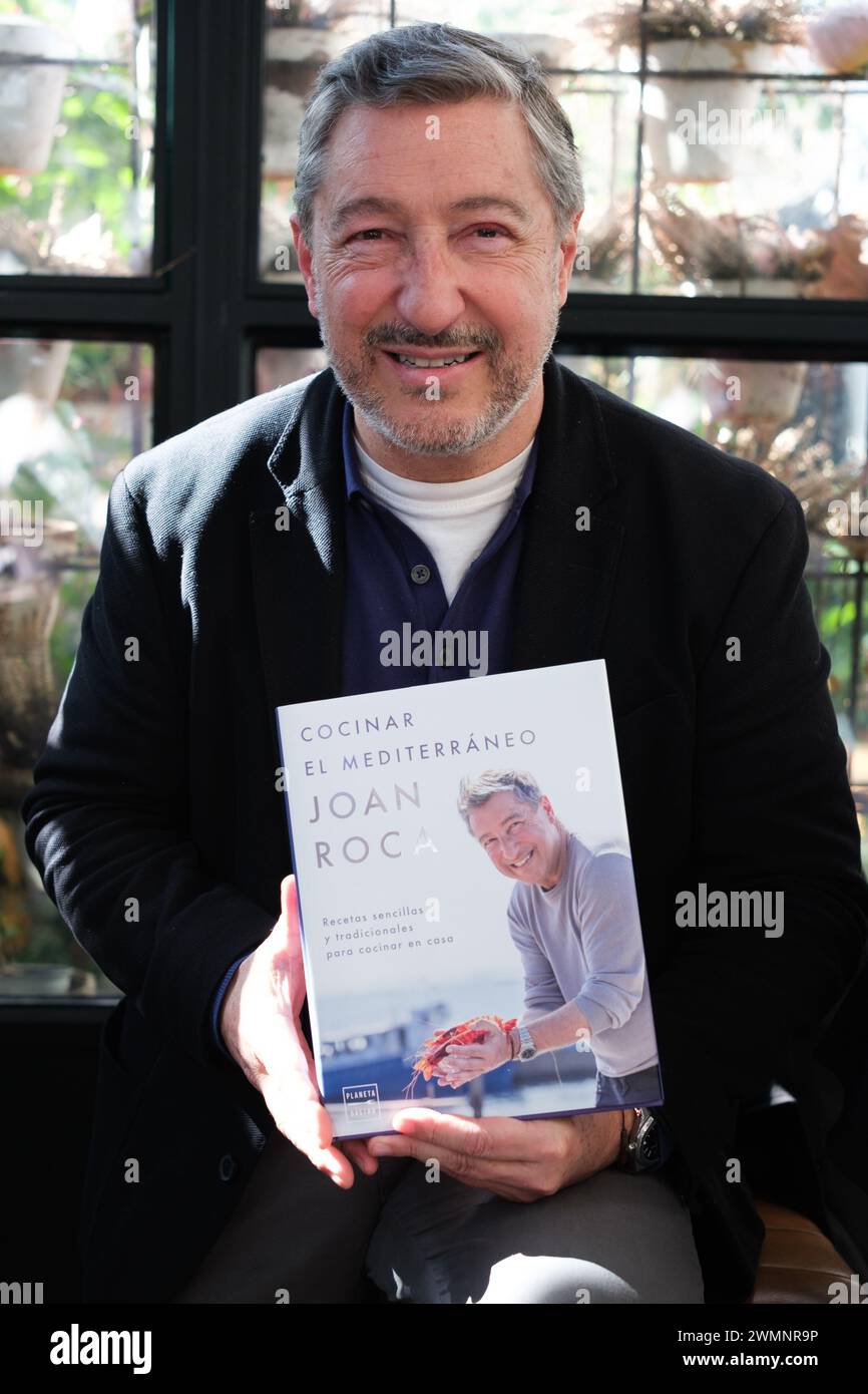 The chef Joan Roca poses during the presentation of the book, COOKING ...