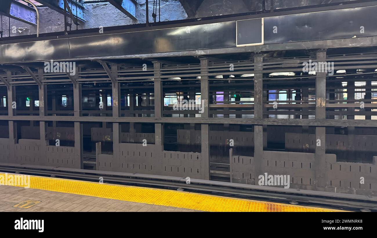 Feb 22, 2024 - New York, NY: View at Astor Place subway station showing ...