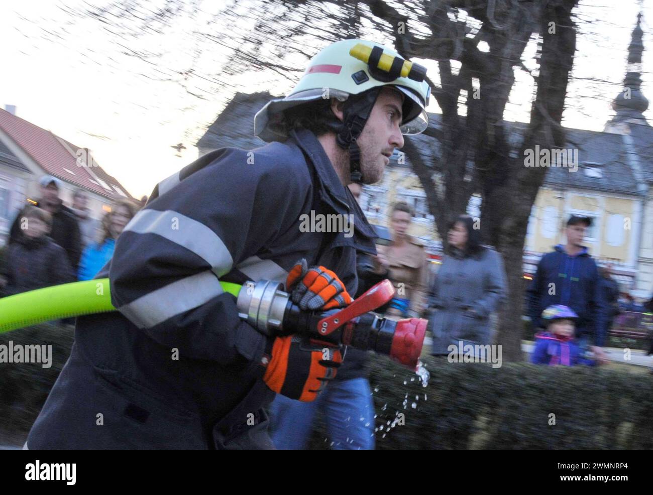 extinguishing water used by fire fighters to put a fire extinguishing ...