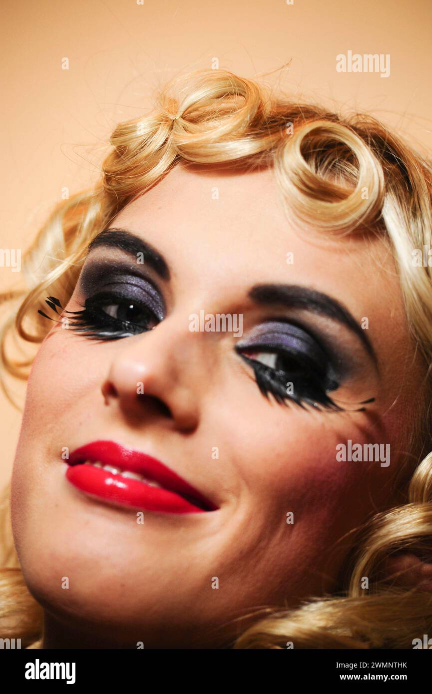 a female person enjoying herself, joy and laughing in women joy and ...