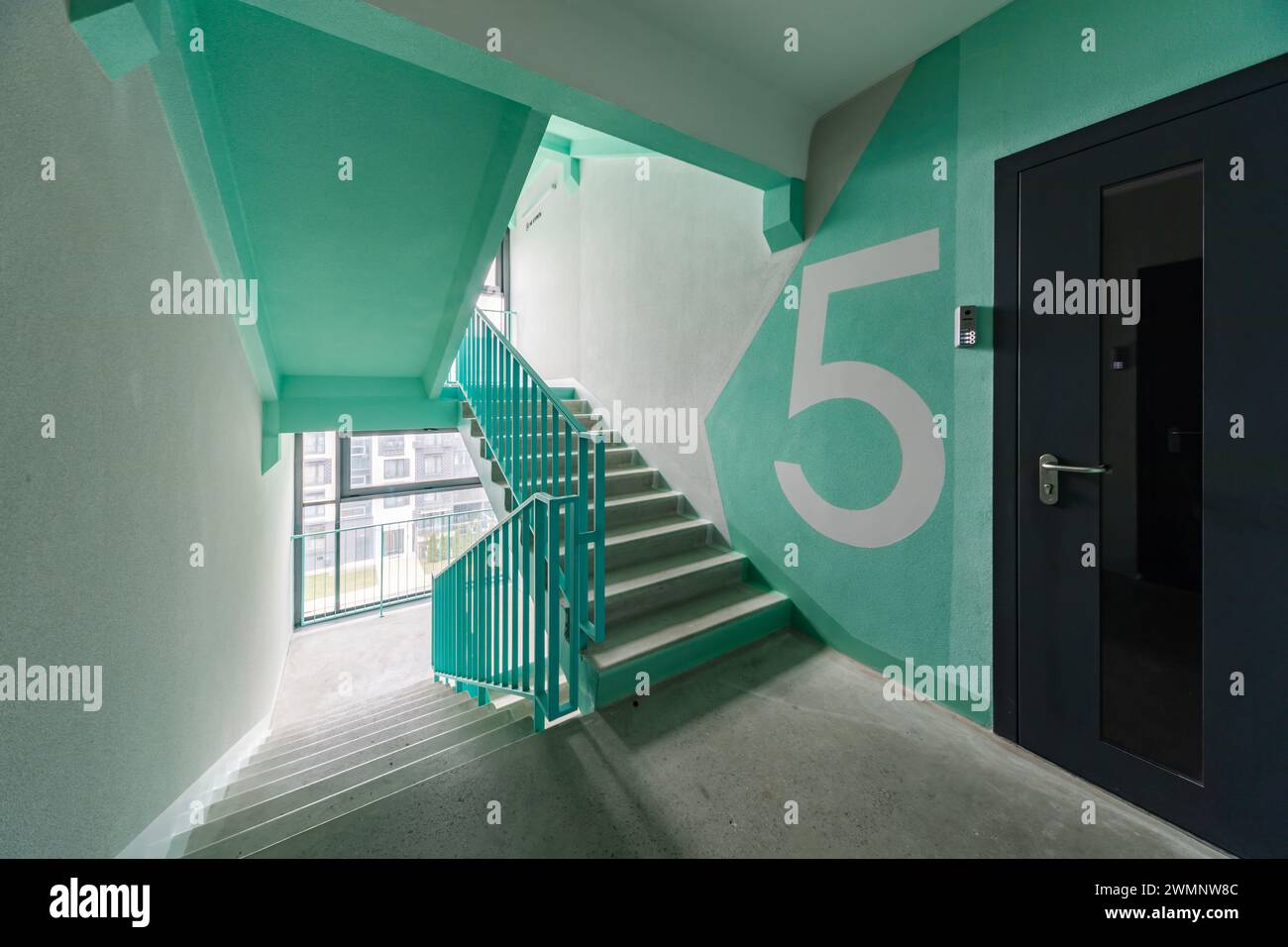 Interior of an apartment building entrance Stock Photo - Alamy