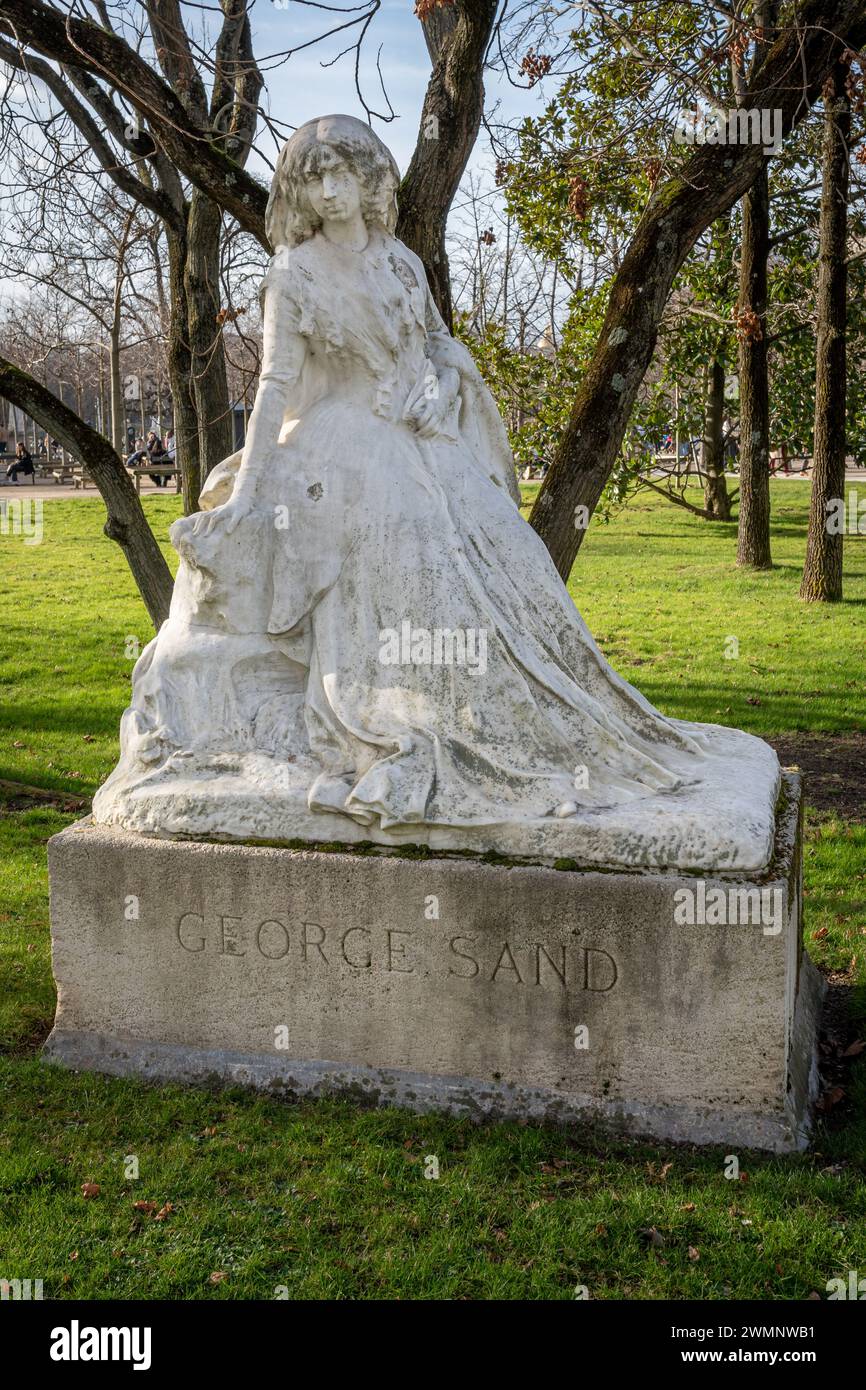 Paris, France - 02 17 2024: The Luxembourg Garden. View of a white ...