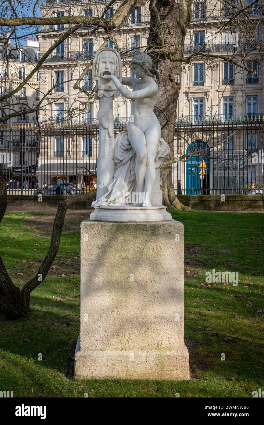 Paris, France - 02 17 2024: The Luxembourg Garden. View of a White ...