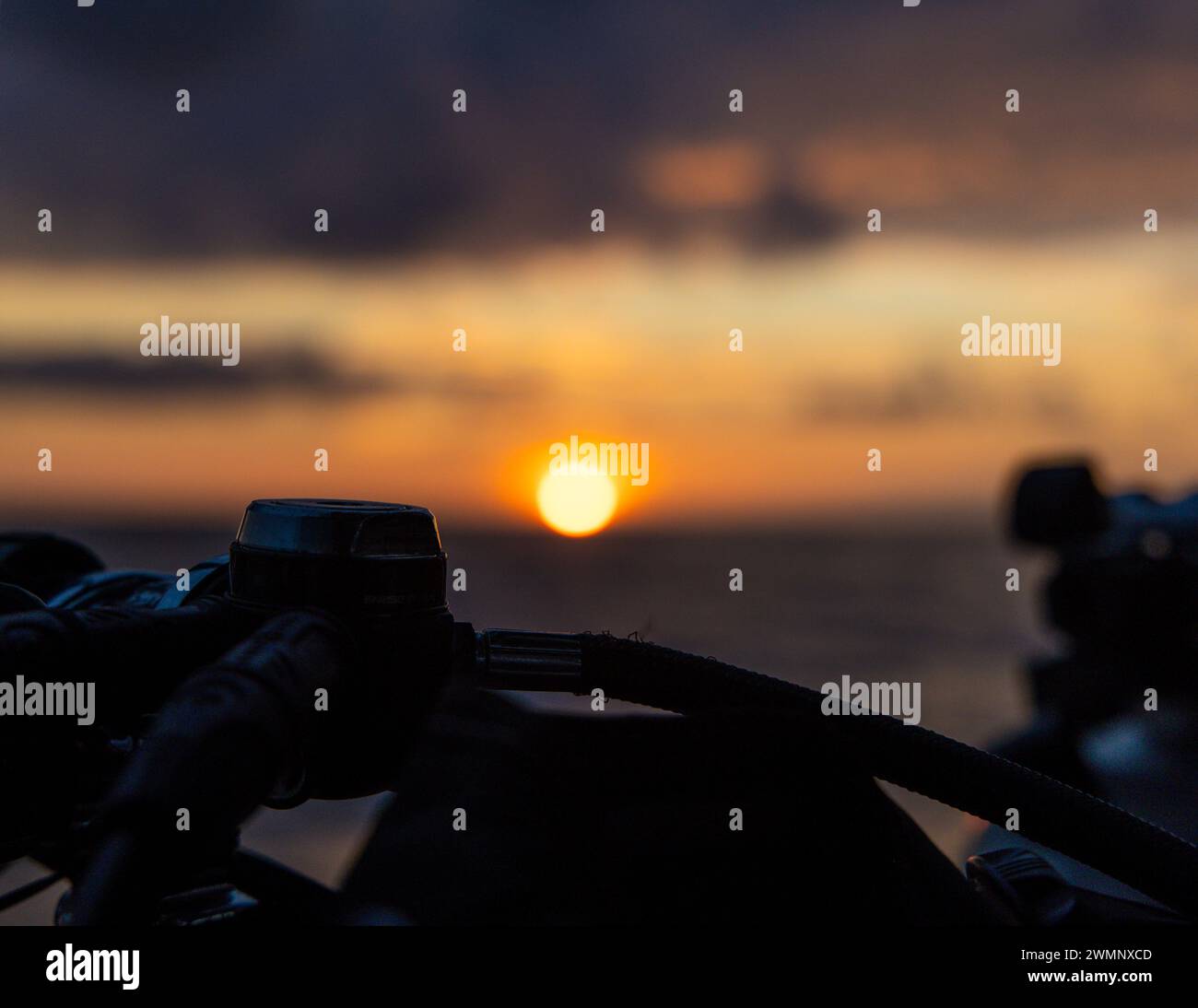 Sunset Big Island, Hawaii scuba diving concept Stock Photo - Alamy