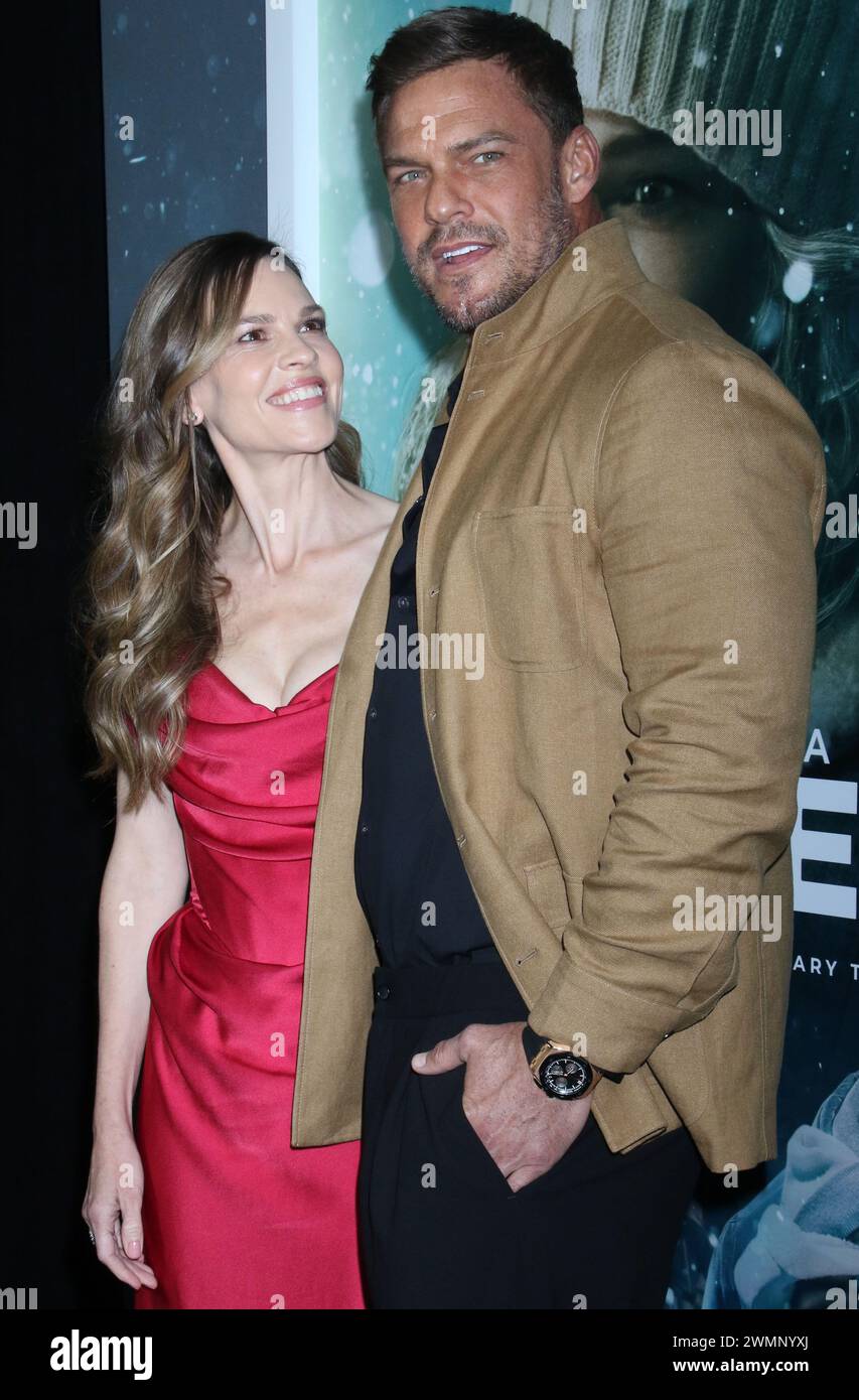 New York premiere of 'Ordinary Angels' at SVA Theater Featuring: Hilary Swank and Alan Ritchson ...