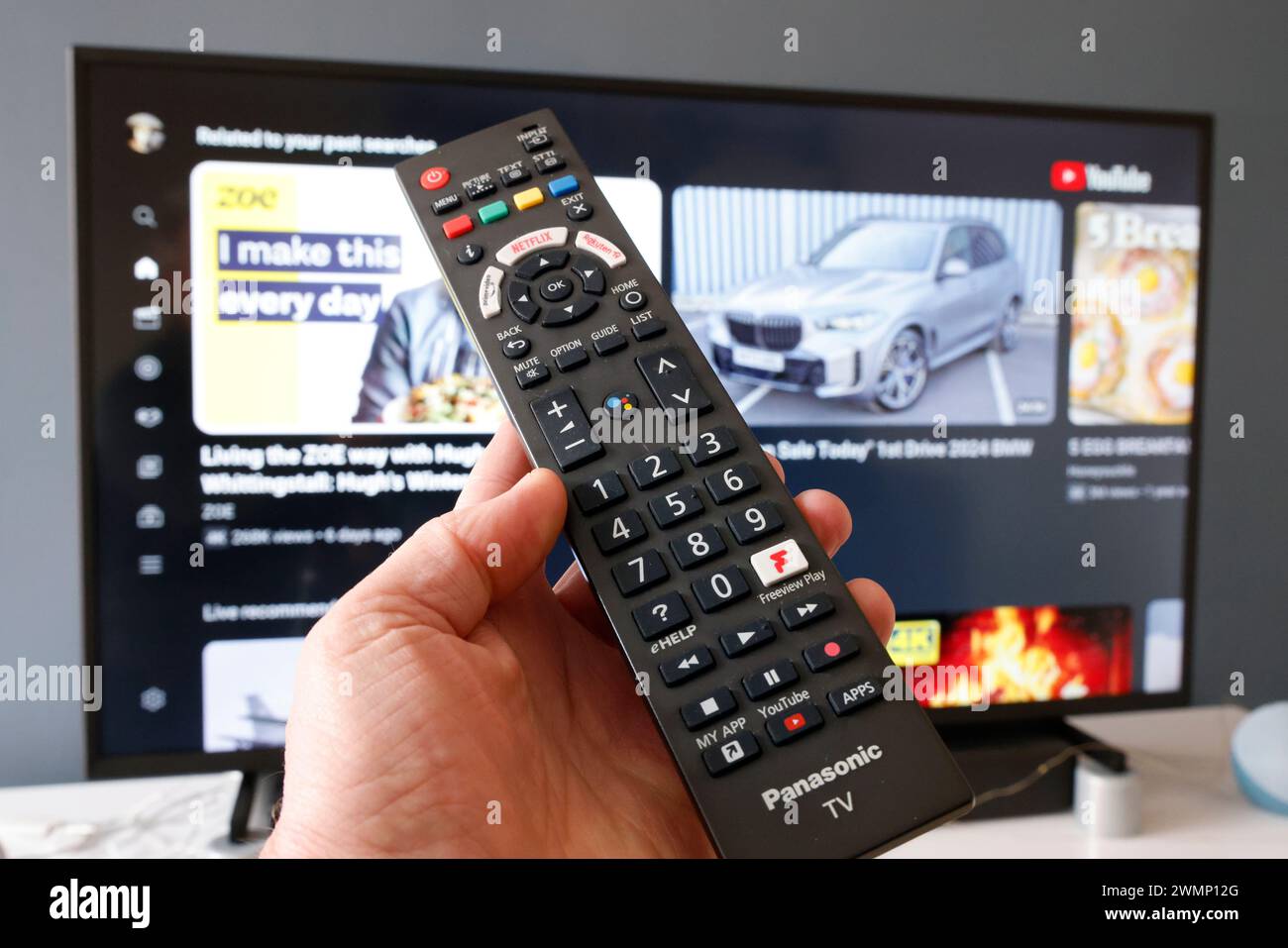 TV remote control, Panasonic TV, streaming TV, home entertainment. - 27 ...