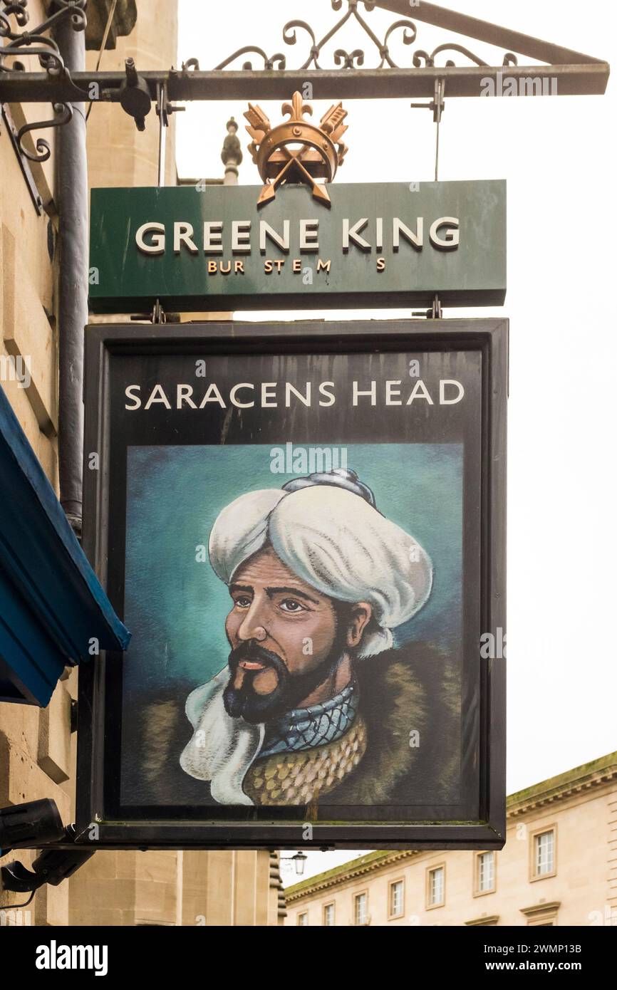 Arguably the oldest pub, Saracens Head in Bath, Somerset, UK Stock ...