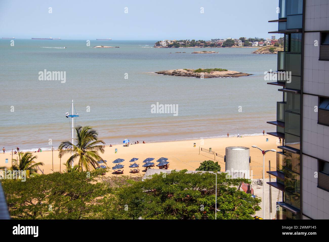 Camburi beach in Espirito Santo, Brazil - September 23, 2023: view of ...