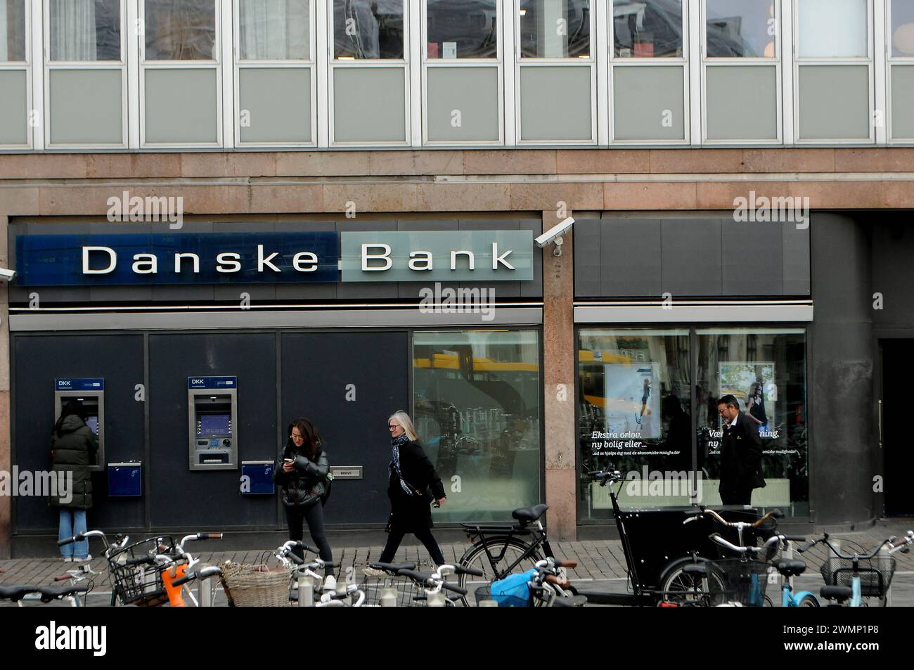 Copenhagen, Denmark/27 February 2024/. Danske bank head office building in danish capital ...