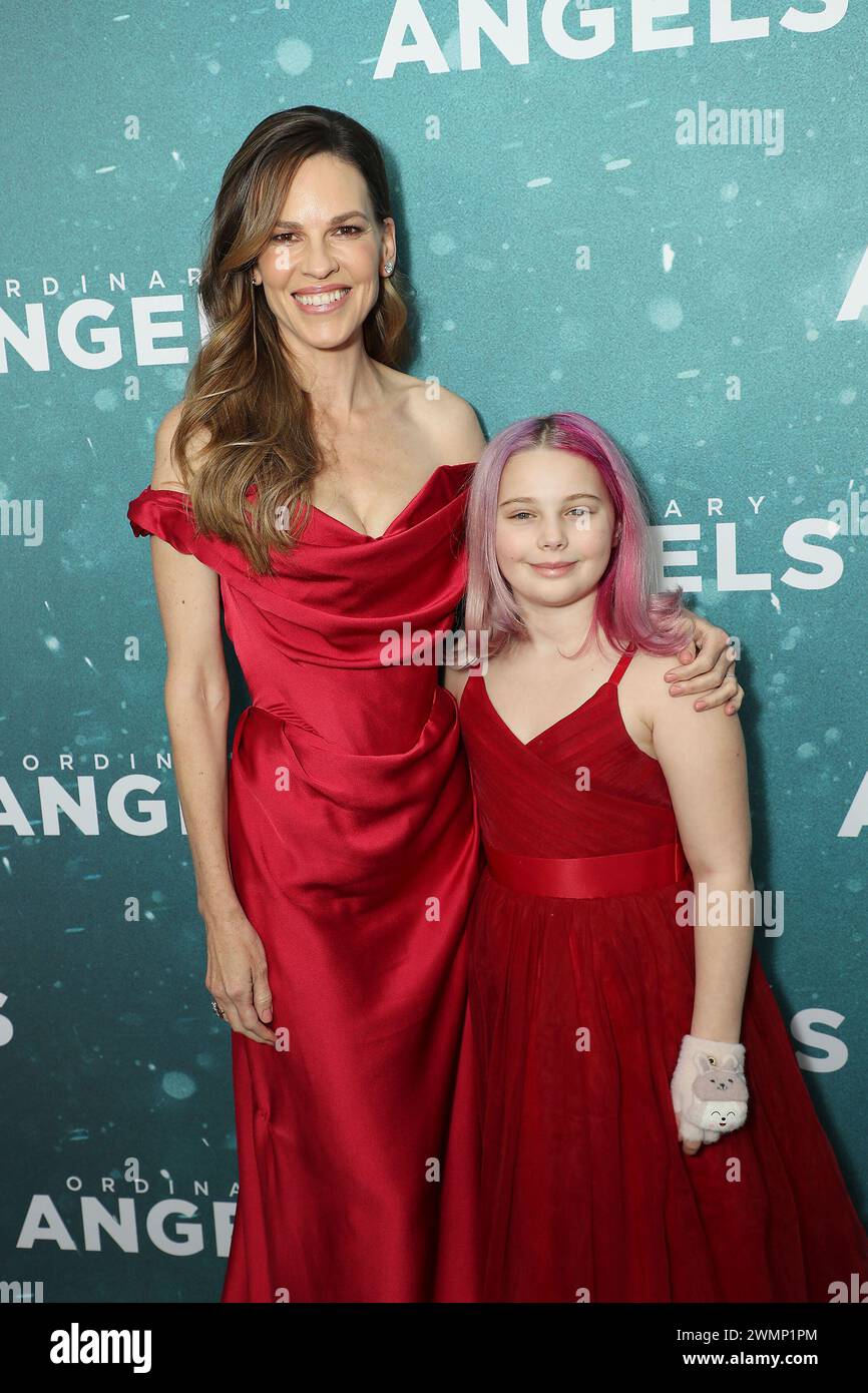 ‘Ordinary Angels’ premiere at SVA Theater. Featuring: Hilary Swank and ...