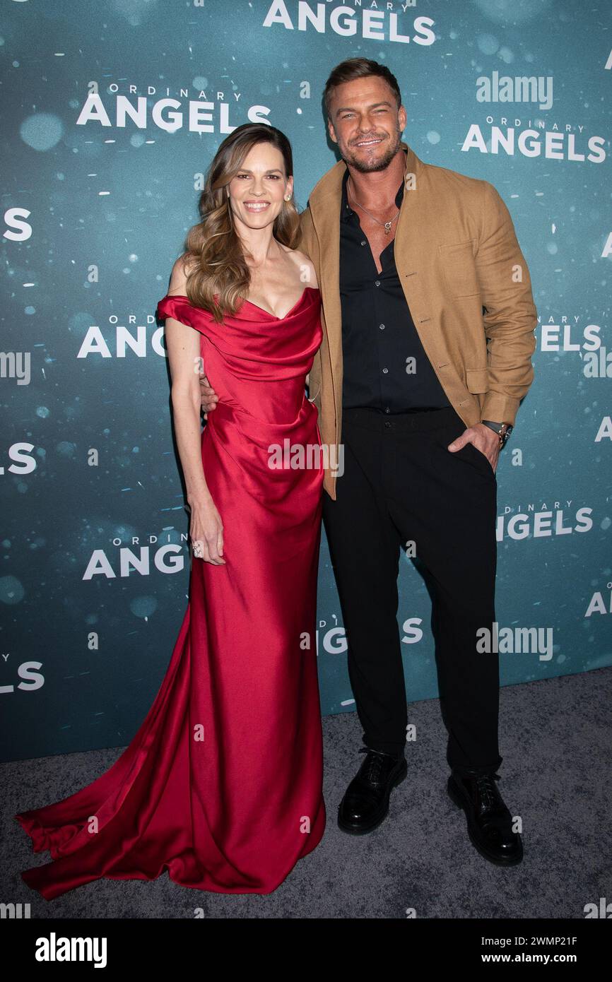 NY Premiere of Ordinary Angels Featuring: Hilary Swank, Alan Ritchson ...