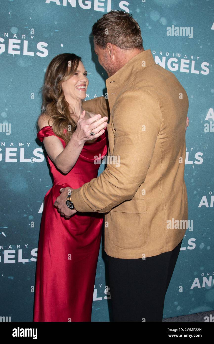 NY Premiere of Ordinary Angels Featuring: Hilary Swank, Alan Ritchson ...