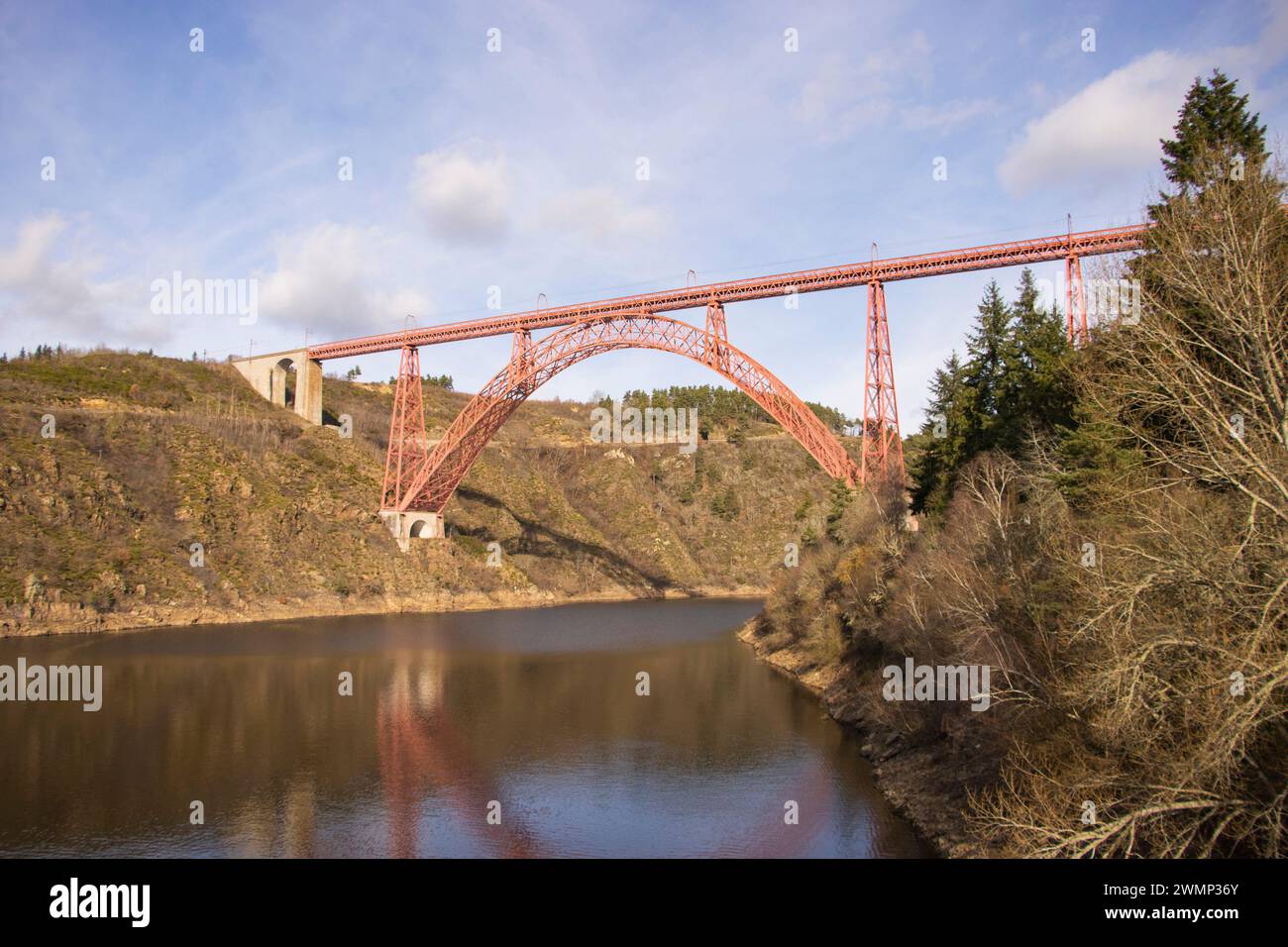 Garabit Viaduct, viaduct de Garabit across the Truyère river, railway ...
