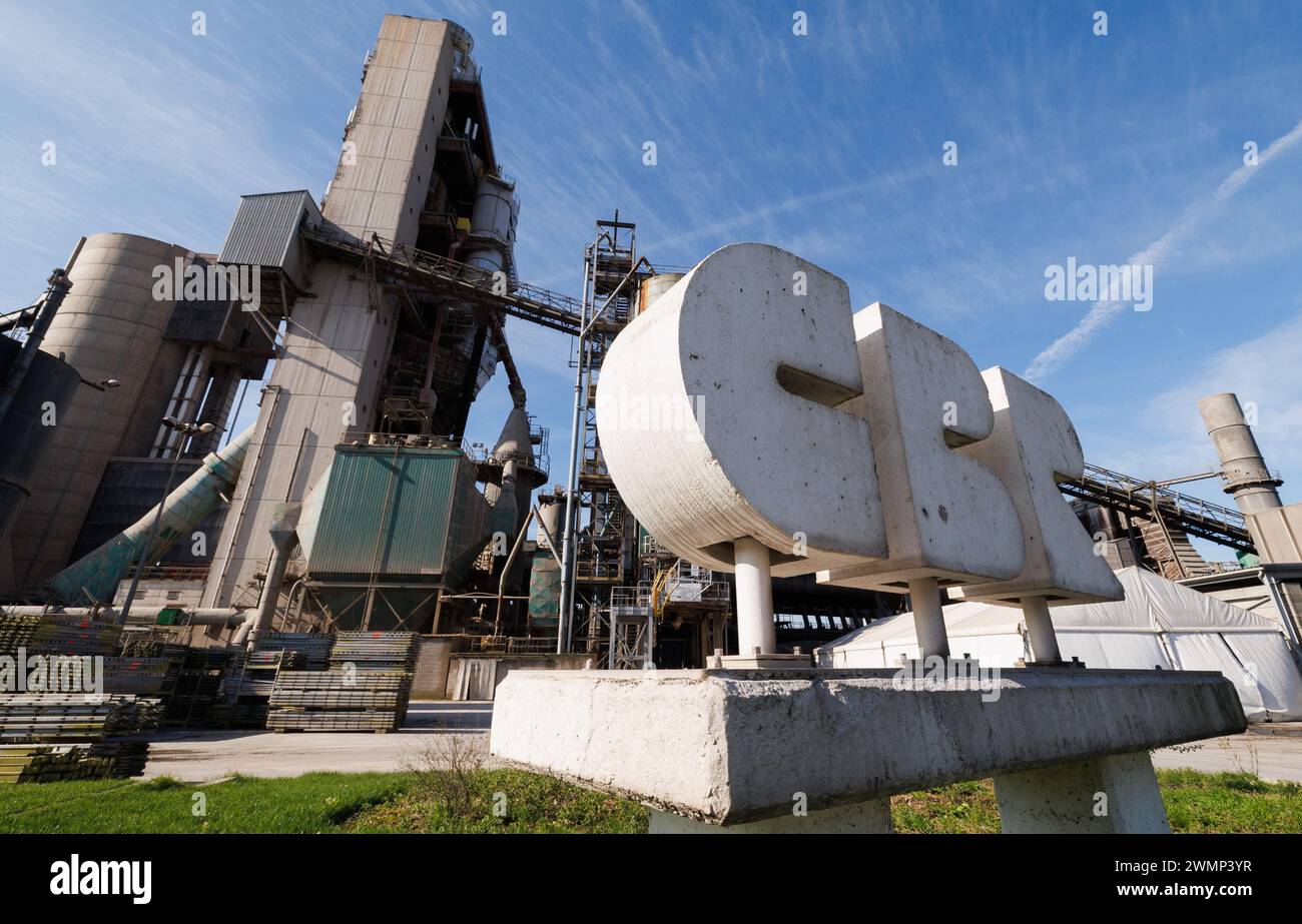 Antoing, Belgium. 27th Feb, 2024. Illustration shows the logo of CBR ...