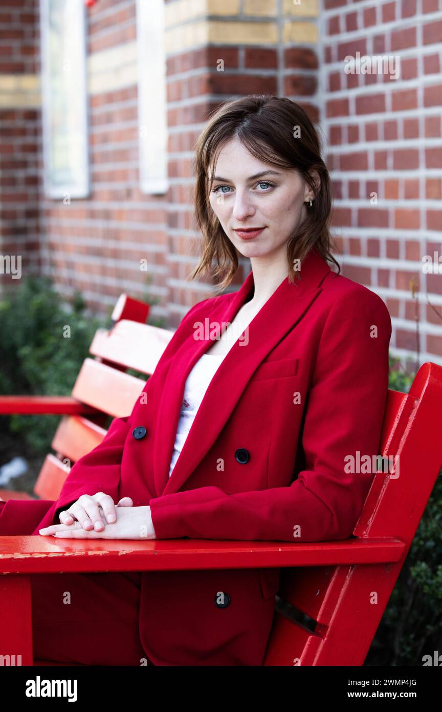 AMSTERDAM - Claire Bender during a press meeting for the new drama ...