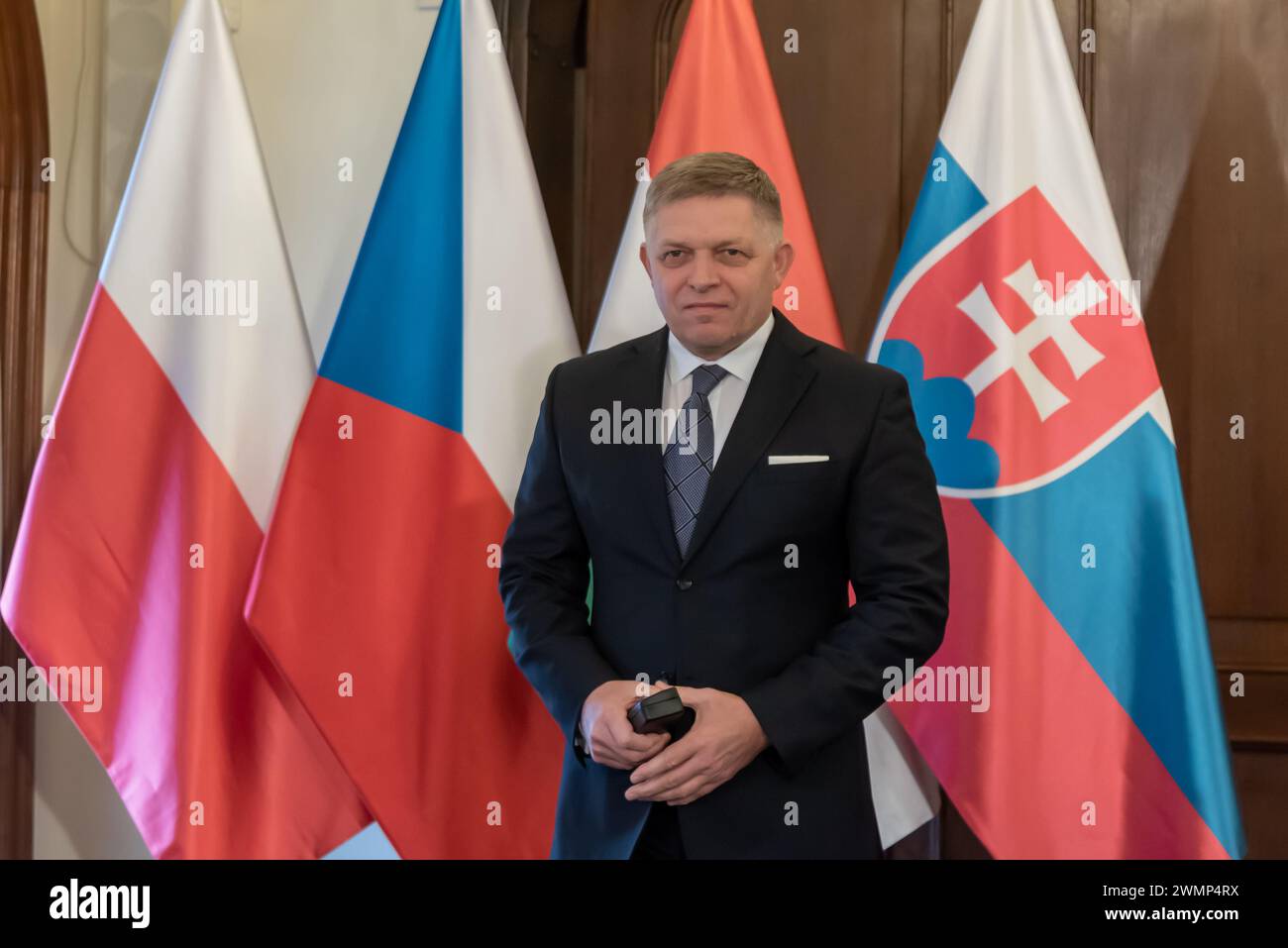 Slovak prime minister Robert Fico seen before the summit of the ...