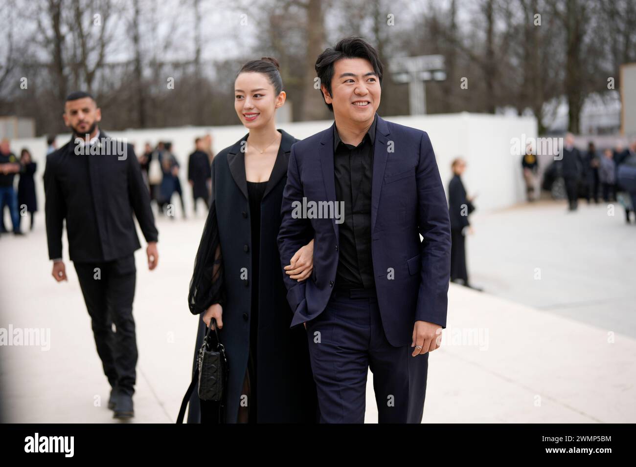 Gina Alice Redlinger, from left, and Lang Lang arrive for the Christian ...