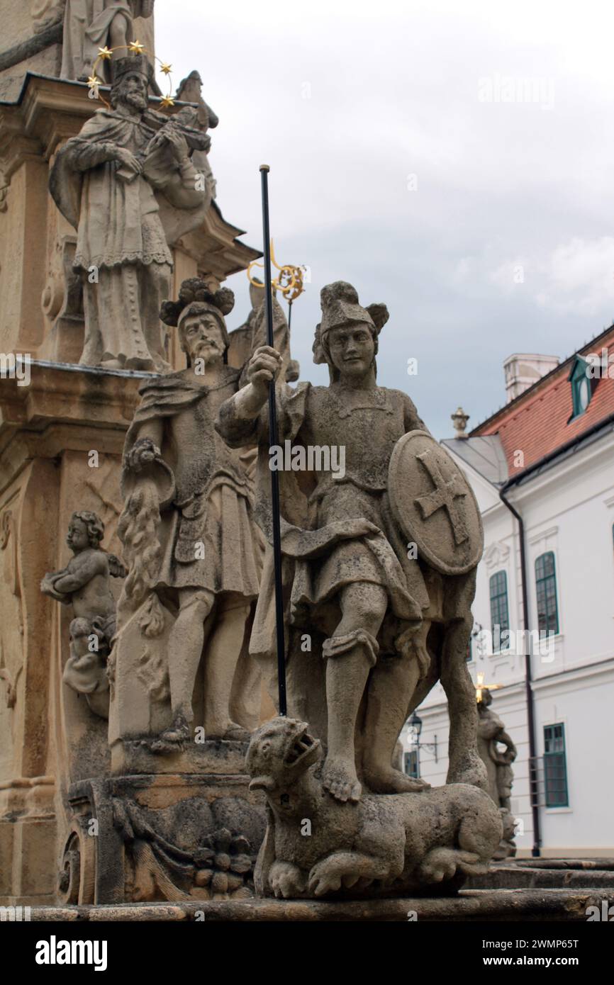 Detail of Holy Trinity statue, Veszprem Stock Photo - Alamy